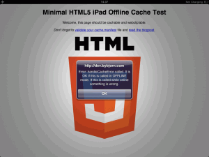 Minimal HTML5 iPad Offline Cache Test · Bjørn Børresen // Software ...
